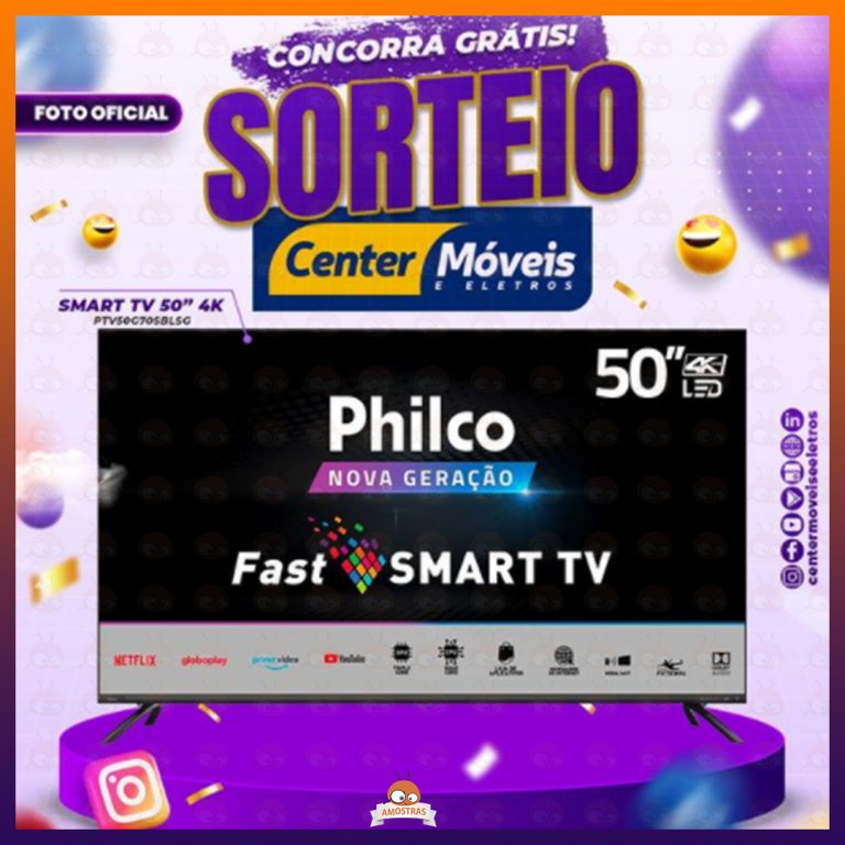 Sorteio: Concorra uma SMART TV 50 LED 4K | Amostras e Promoções